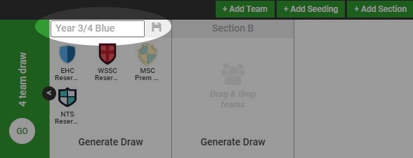 Adding, deleting and renaming sections – Sporty Online Support Centre