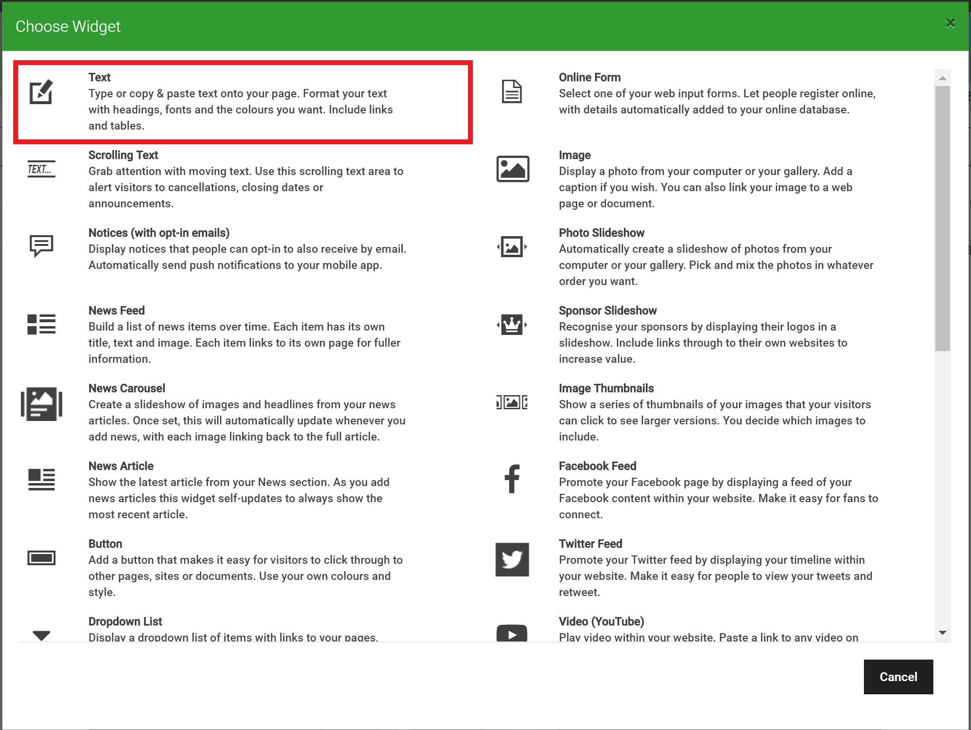 How to Use Widgets – Sporty Online Support Centre