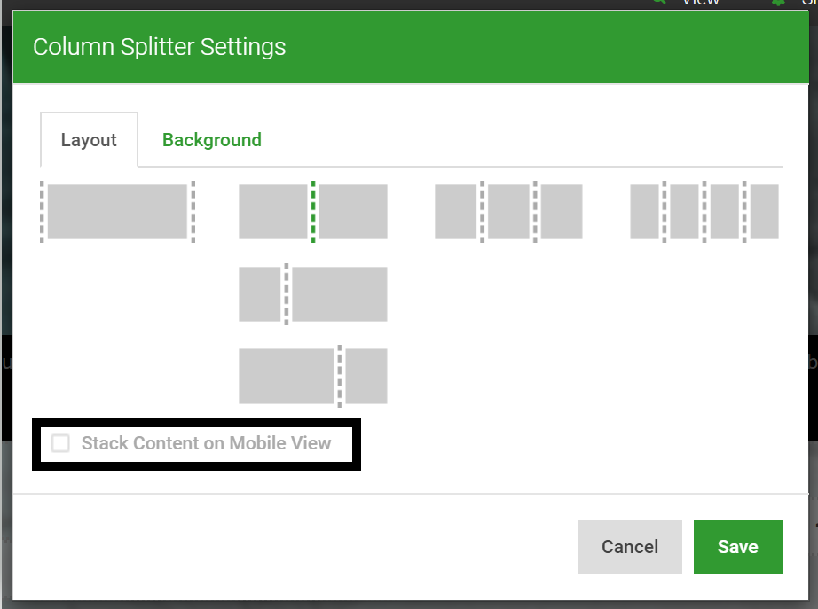 Column Splitter Widget – Sporty Online Support Centre